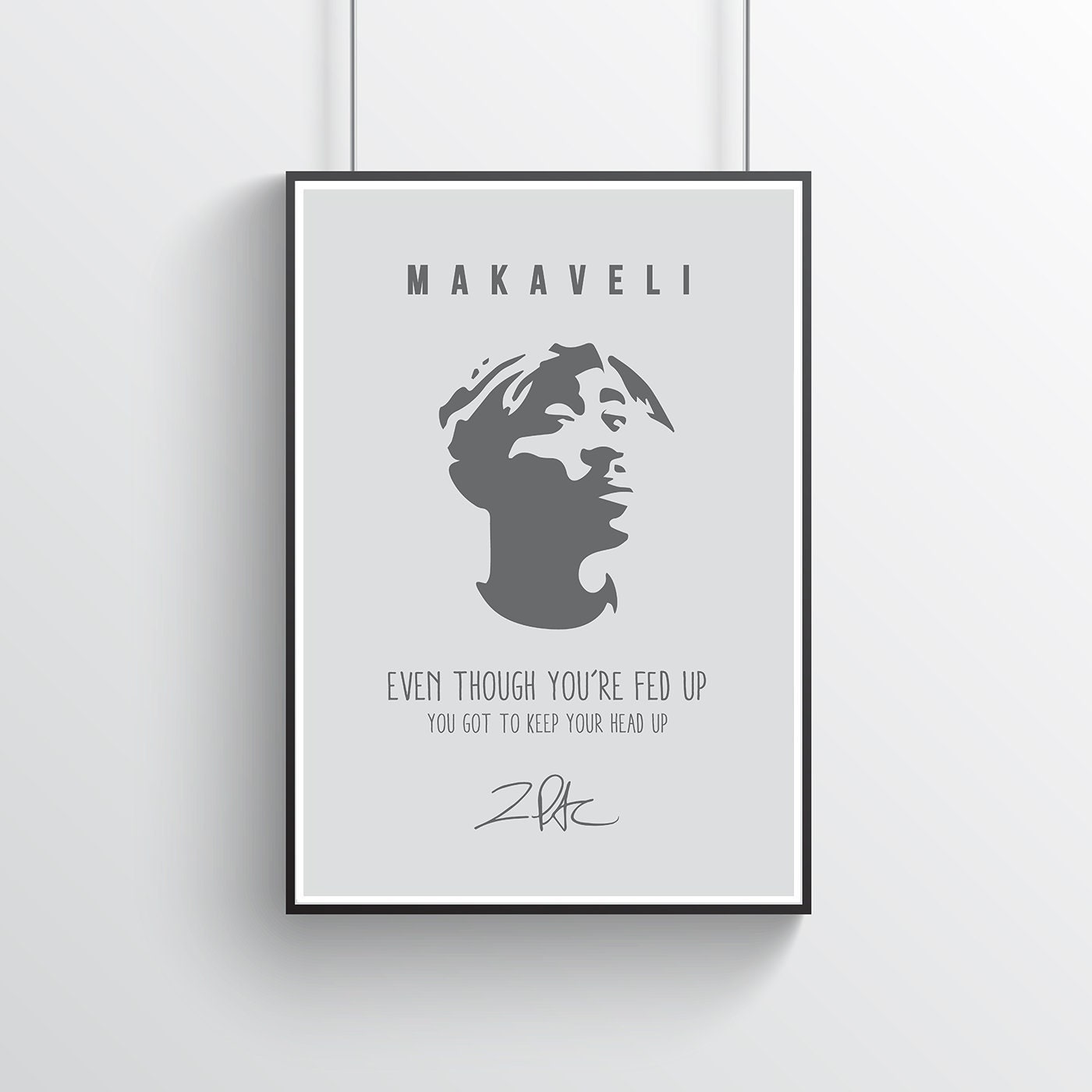 2pac Print Tupac Shakur Poster Hip-hop Wall Art 2pac - Etsy Canada