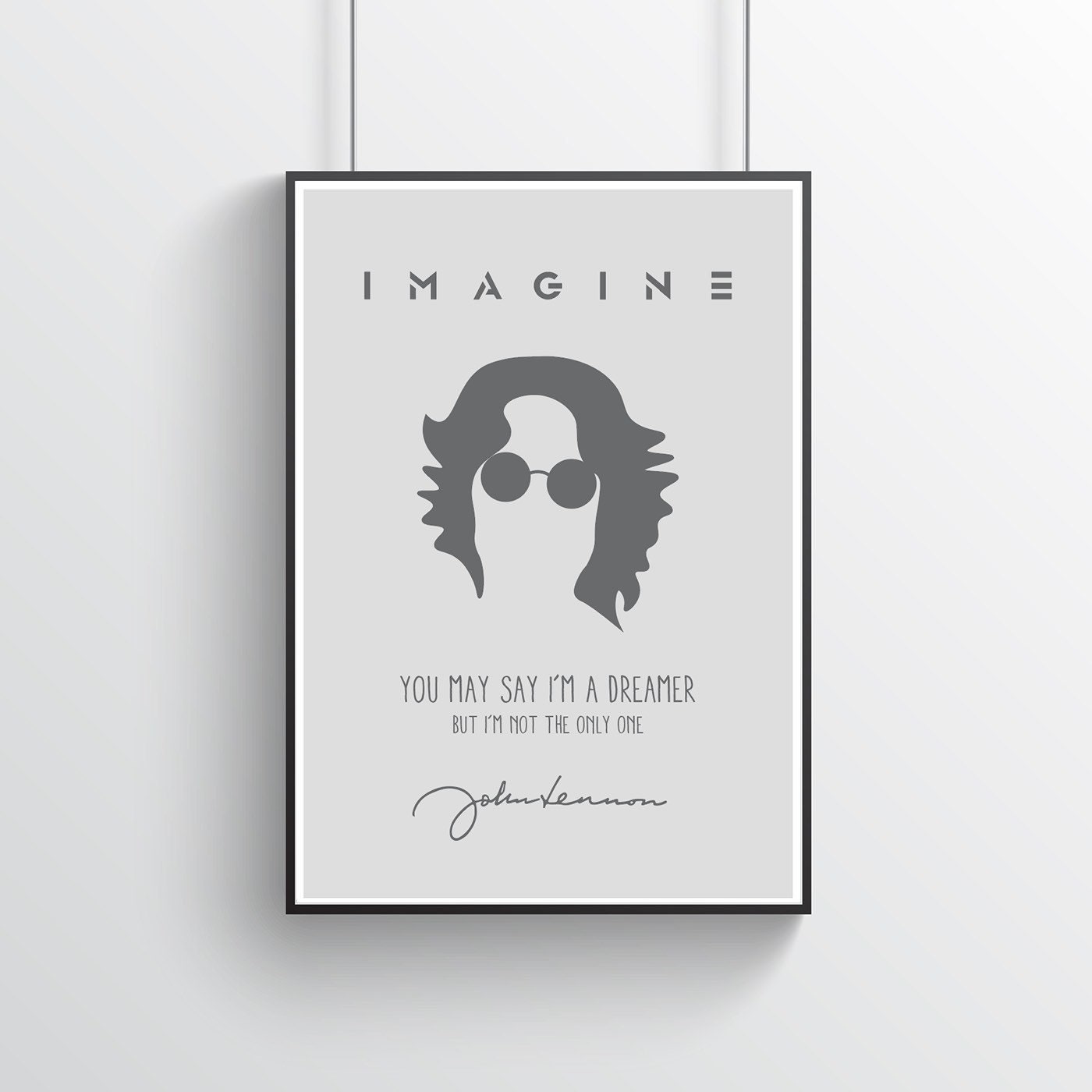 John Lennon Imagine Icon Wall Print Lennon Lyrics Poster - Etsy UK