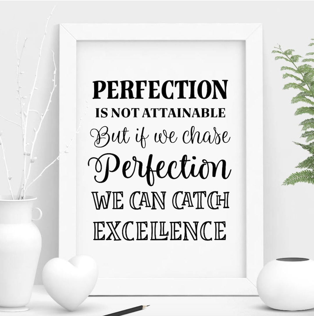 Chase Perfection Catch Excellence Wall Print / Cita de Vince Lombardi ...