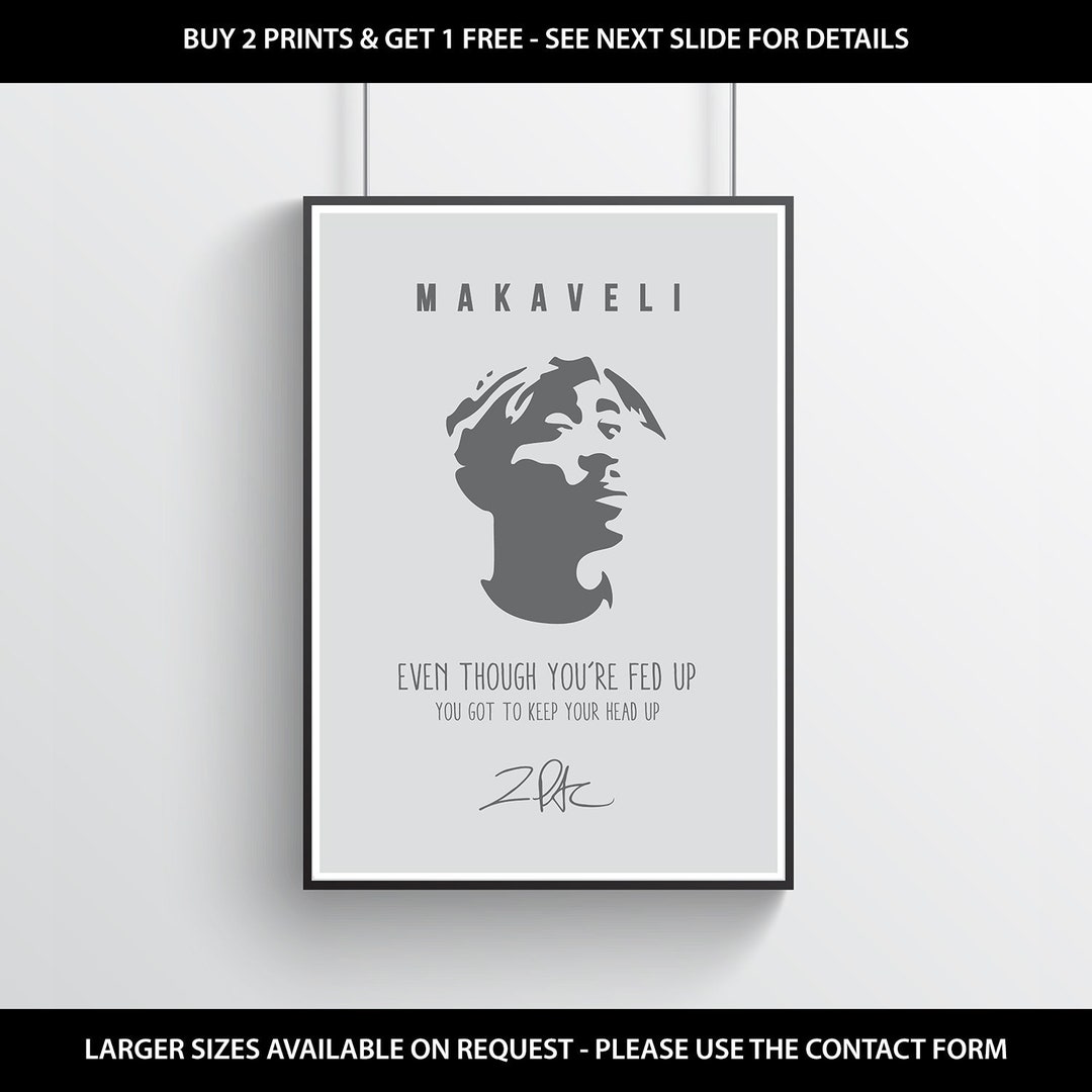 2pac Print | Tupac Shakur Poster | Hip-hop Wall Art | 2pac Lyrics Quote ...