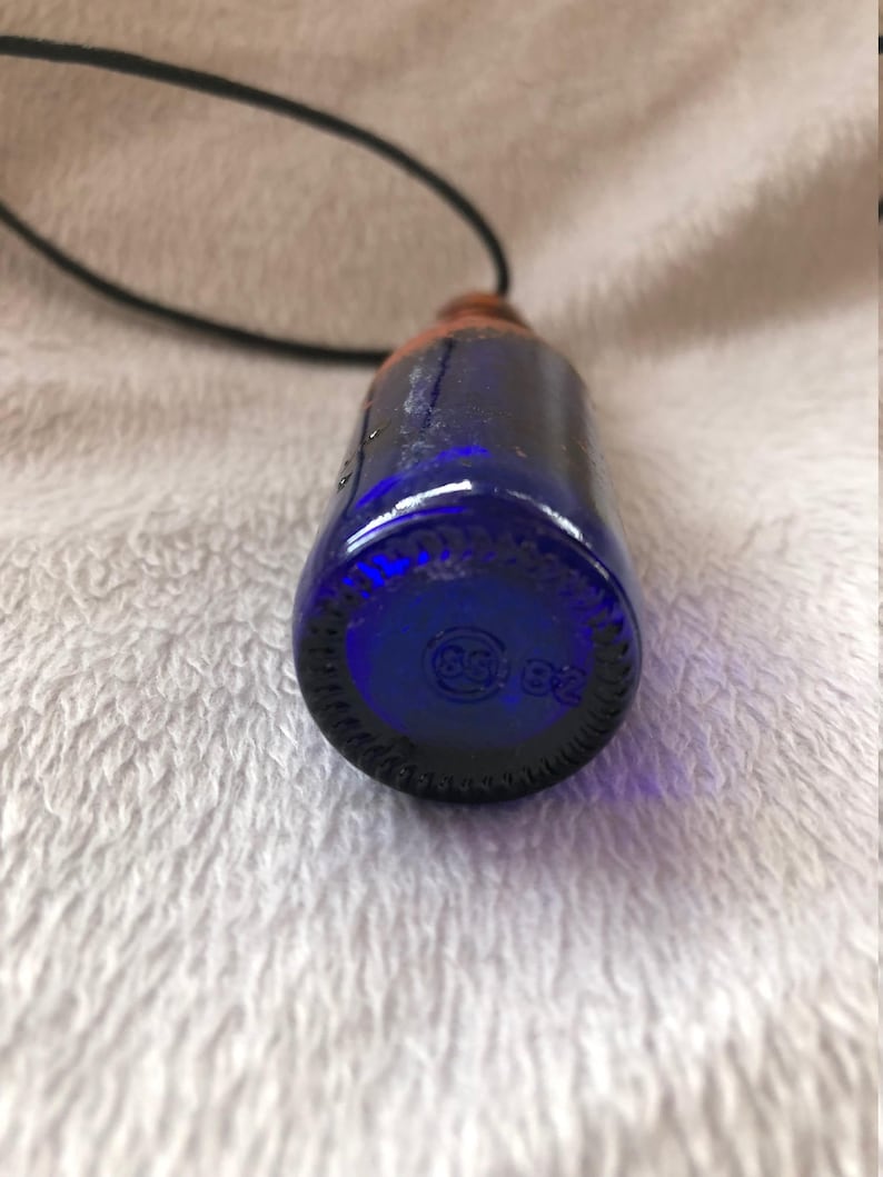 Glowing Amulet Light-up Festival Necklace Post Apocalyptic Blue Glass ...