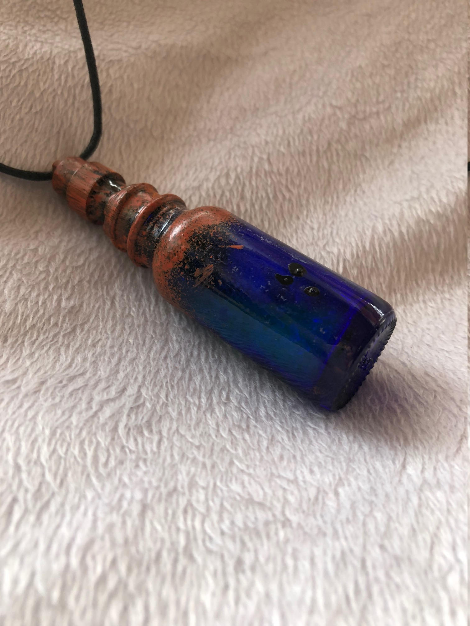 Glowing Amulet Light-up Festival Necklace Post Apocalyptic Blue Glass ...