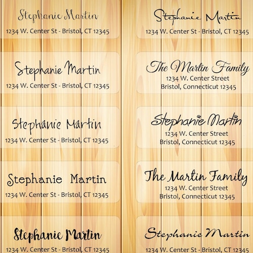 Return ADDRESS Labels Family Name 1 Wedding Newlyweds - Etsy