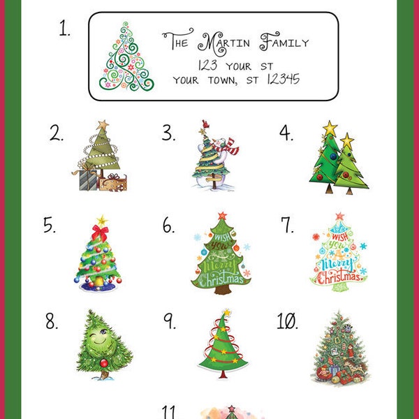 Christmas Tree Label - Etsy