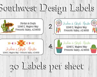 Desert Scene Address Return Labels - Etsy