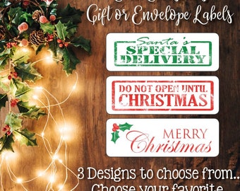 Do Not Open Until Christmas Package Stickers - Etsy