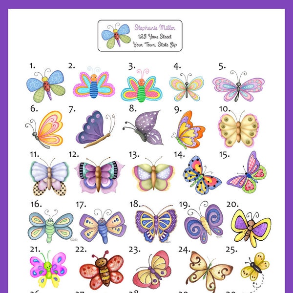Butterfly Label - Etsy