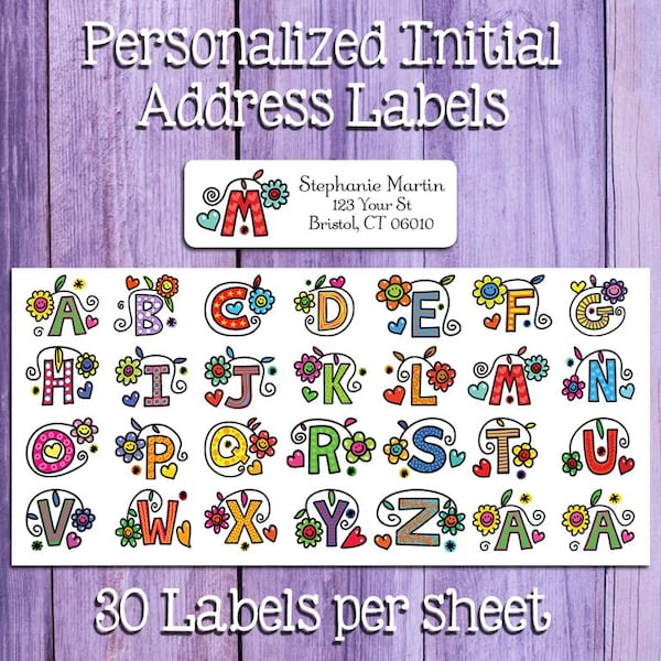 Personalized Colorful Address Labels - Etsy