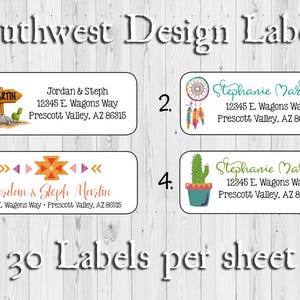 Cactus, Desert, Southwest Design Return Address Labels, Personalized ...