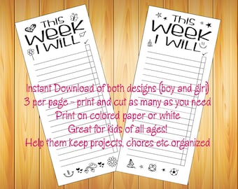 Girls to Do List Printable - Etsy