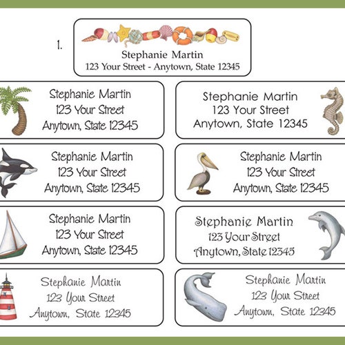 Sand Dollar Address Labels Personalized Beach Return Address - Etsy