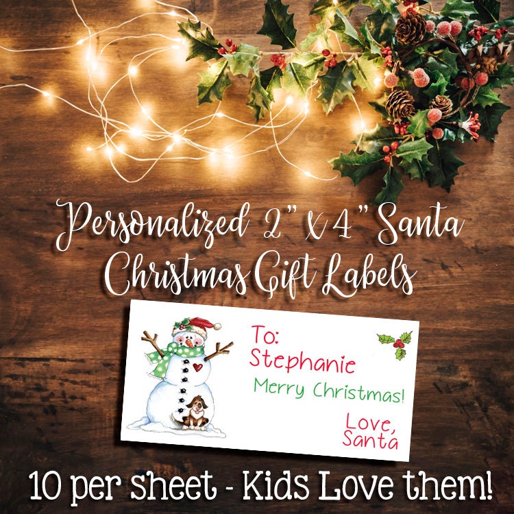 Personalized SANTA LABELS for KIDS Gifts Personalized | Etsy