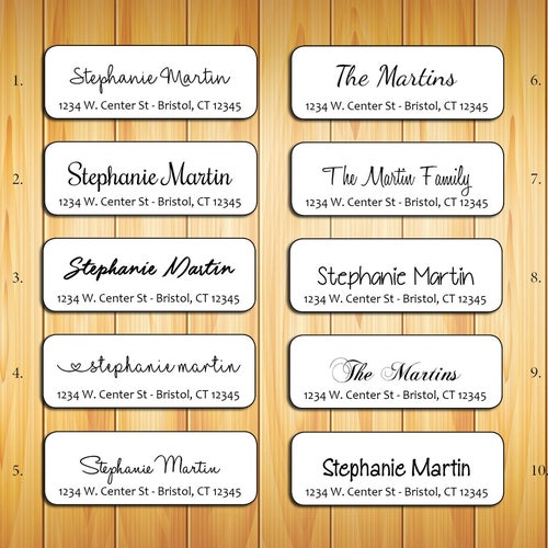 Return ADDRESS Labels Family Name 2 Wedding Newlyweds - Etsy