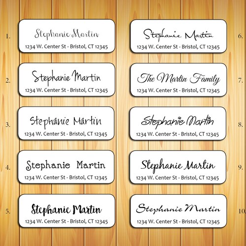 Return ADDRESS Labels Family Name 2 Wedding Newlyweds - Etsy