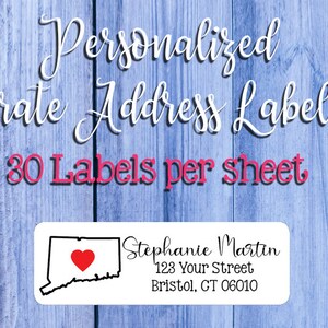 STATE Outline Address Labels, Sets of 30, Change of Address ...