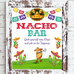 NACHO BAR Sign, Instant Download Printable Sign, Fun Party Sign, 8x10 ...