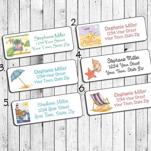 Sand Dollar Address Labels Personalized Beach Return Address - Etsy