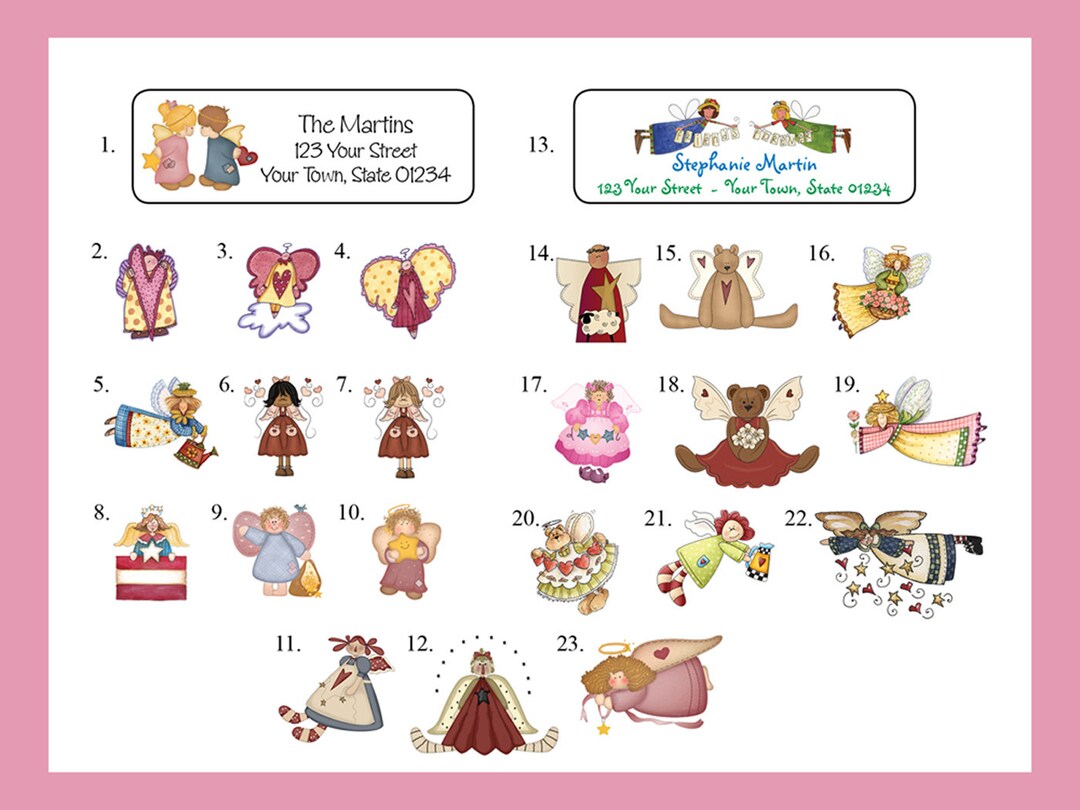 Angel Labels, Prim Angels, Country Angels, Pretty Angels, Sets of 30 ...