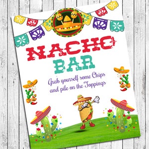 NACHO BAR Sign, Instant Download Printable Sign, Fun Party Sign, 8x10 ...
