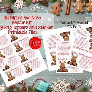 Christmas Reindeer Nose Repair Kit Bag Topper, Christmas Classroom ...