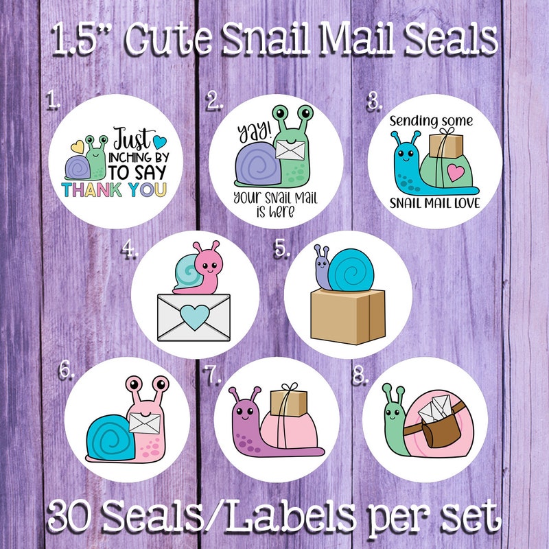 Snail Mail Stickers - Etsy