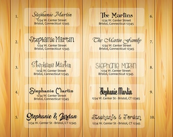 Return ADDRESS Labels Family Name 2 Wedding Newlyweds | Etsy