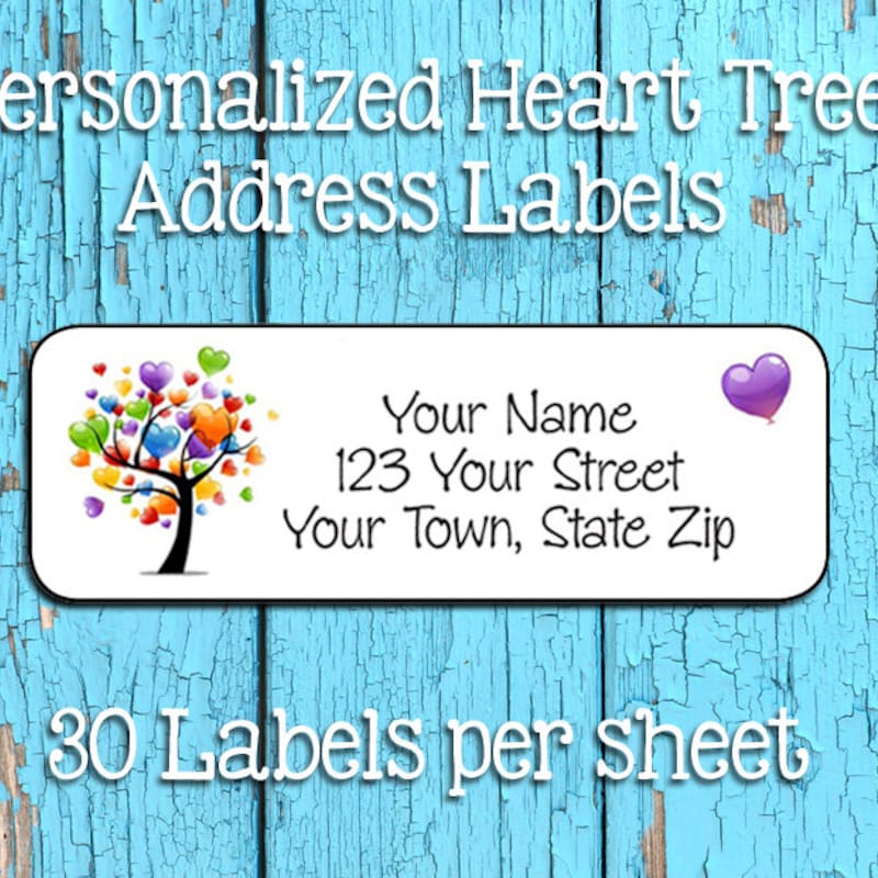 Personalized Heart Labels - Etsy