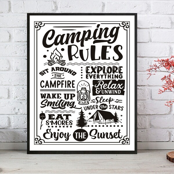 Camping Rules - Etsy