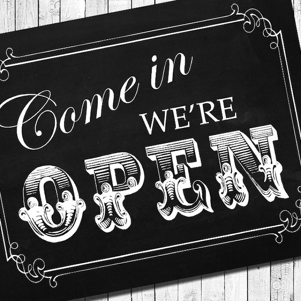 We're Open Signs - Etsy