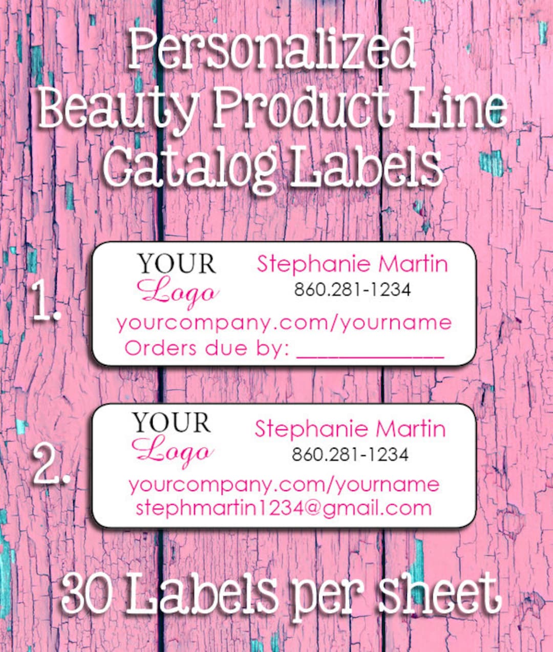 Personalized Beauty Product Catalog Labels - Avon - Set of 30 - Etsy