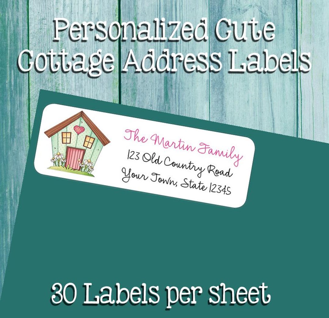Cottage Personalized Return Address Labels (set of 30) - Etsy Canada