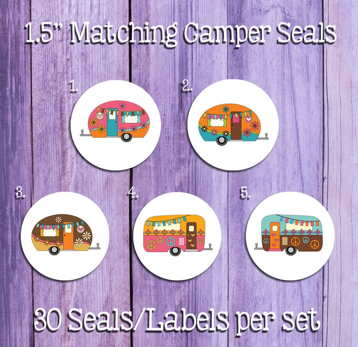 Antique CAMPER TRAILER Address LABELS and Matching Seals Sets - Etsy