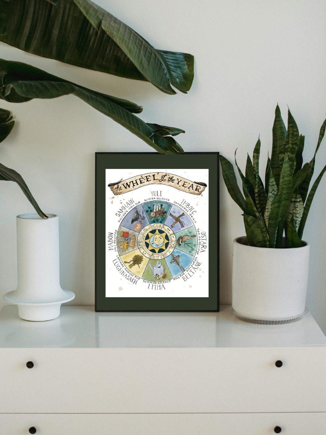 Wheel of the Year - 11x14 - Coloring Poster - Fine Art Giclée ...