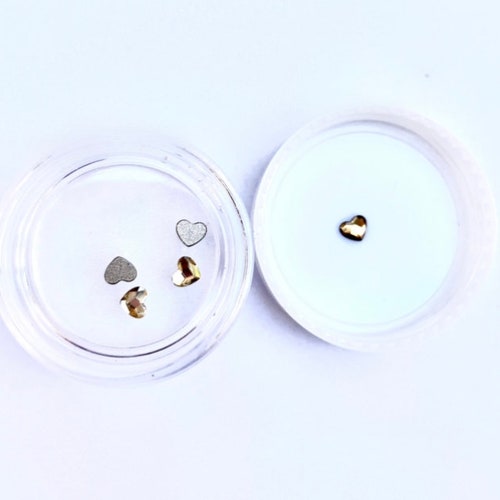 Gold Heart Set Tooth Gems DIY 18k Gold Plated Hearts and | Etsy