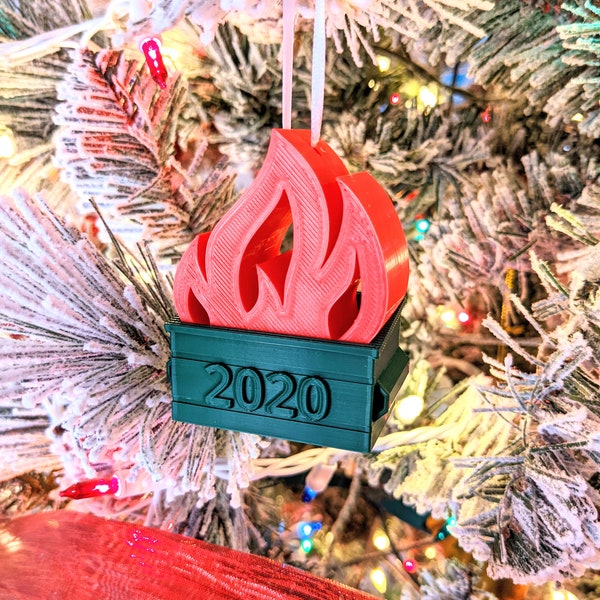 2020 Dumpster Fire Ornament - Etsy