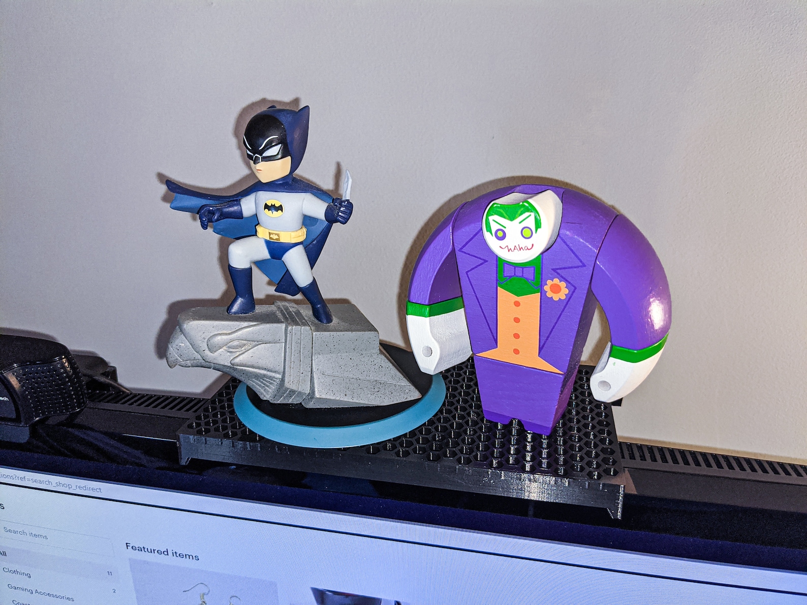 Modern Hexagon Pattern Monitor Shelf 3D Printed Center | Etsy