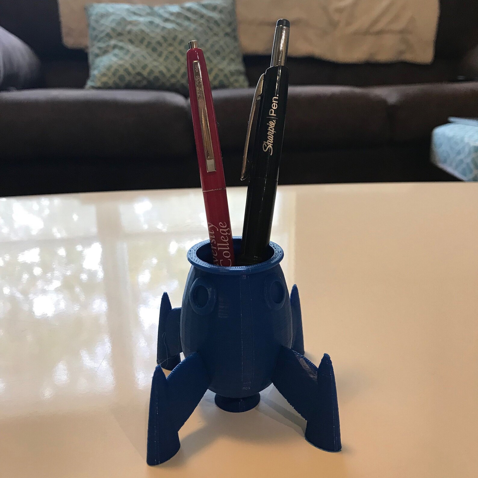 Rocket Ship Pencil/toothbrush Cup 3D Printed With Plastic - Etsy