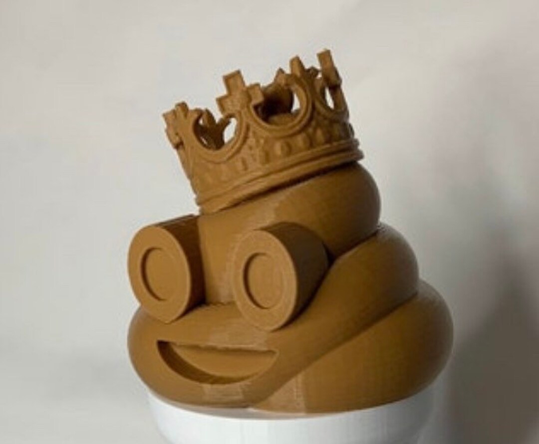 Poop Emoji With Crown Gag Gift 3D Printed With Plastic - Etsy