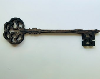 Wooden skeleton key | Etsy