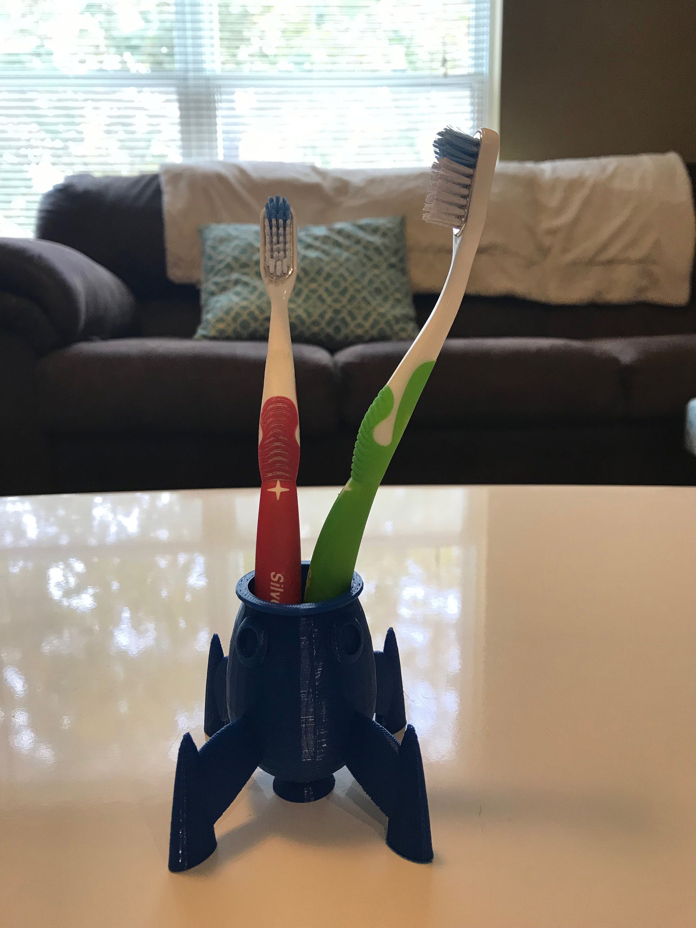 Rocket Ship Pencil/toothbrush Cup 3D Printed With Plastic - Etsy