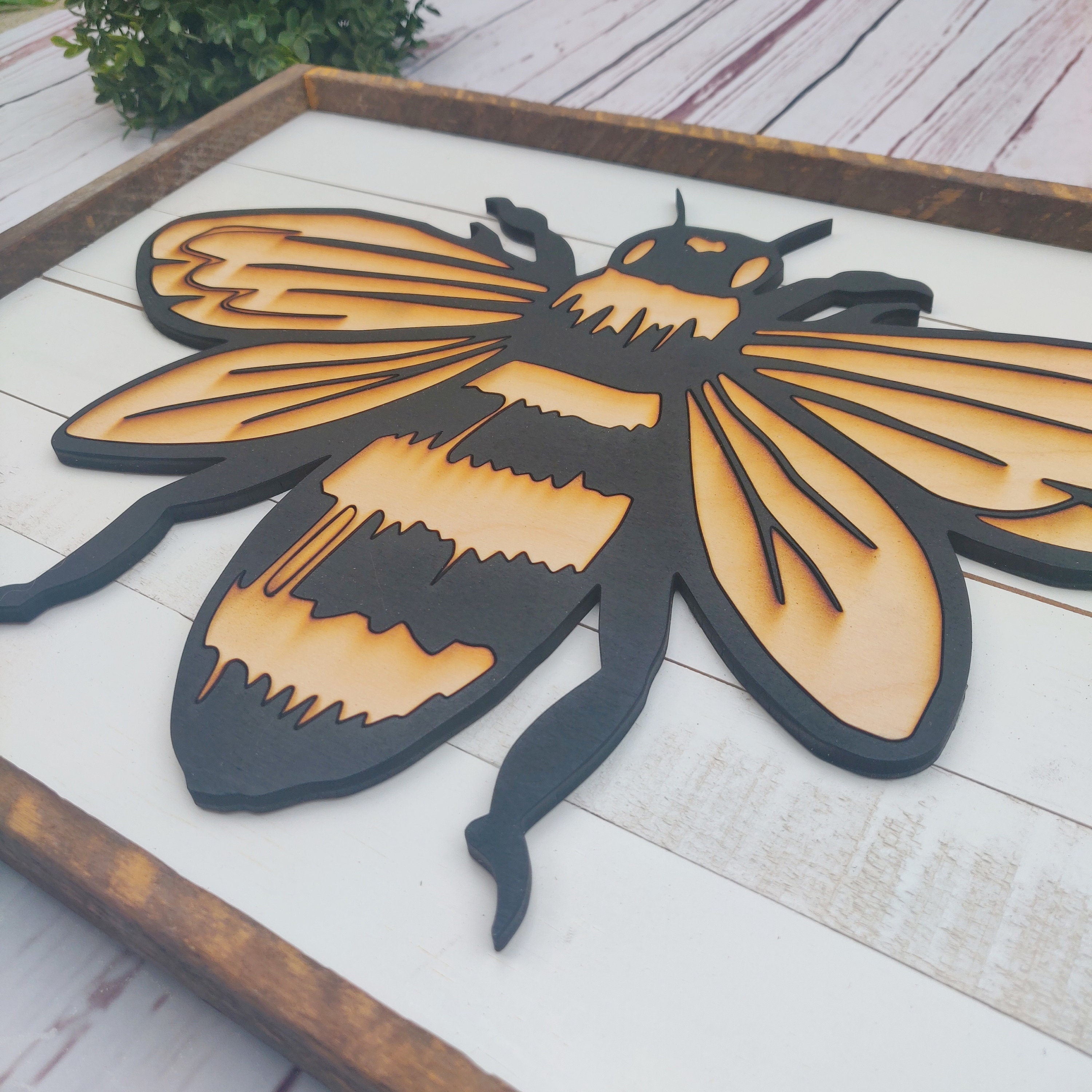 Bumble Bee Home Decor Sign / Laser Cut Wood Sign / Bumble Bee | Etsy
