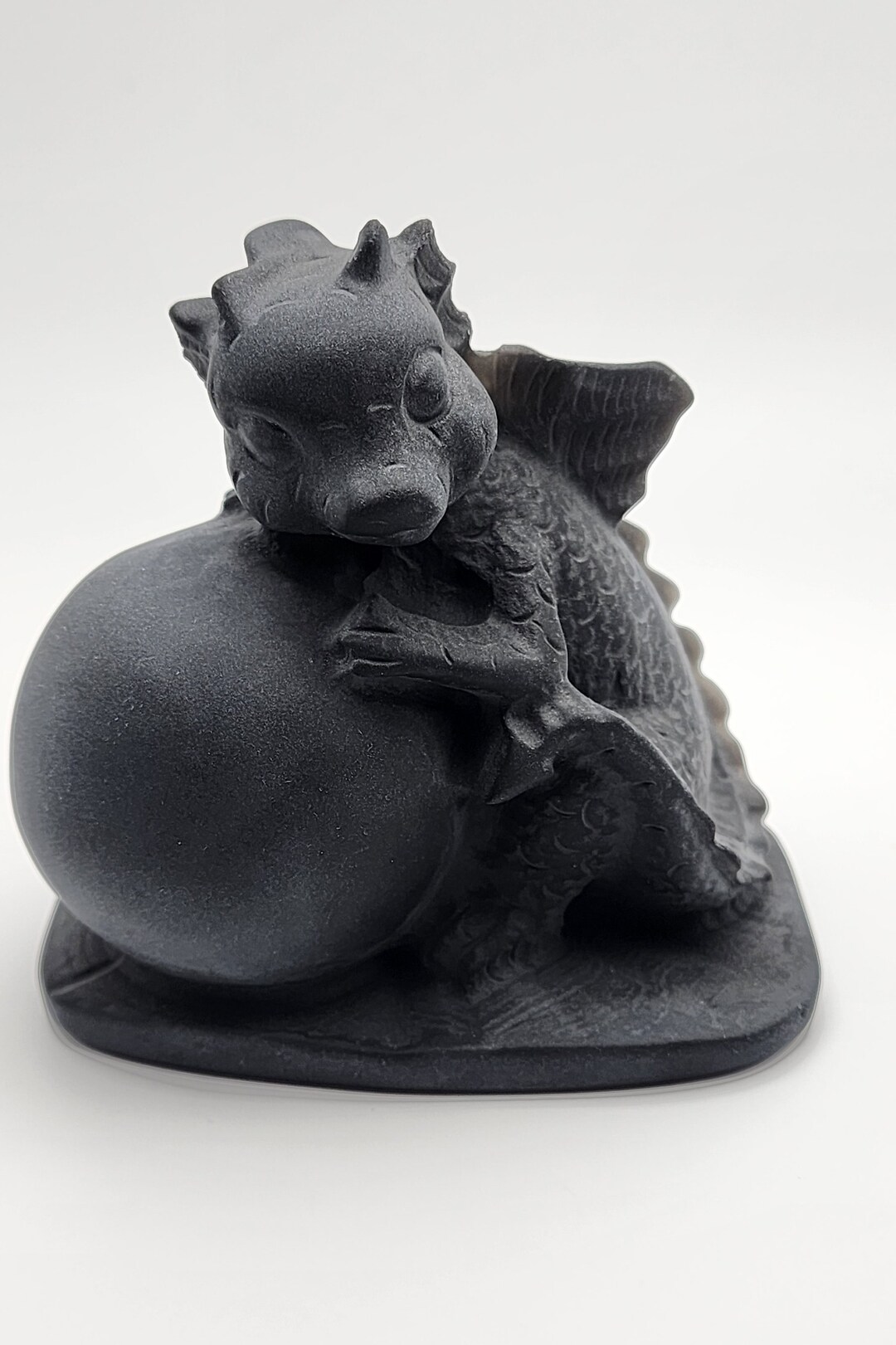 Obsidian Baby Dragon With Sphere, Nice Detail, Adorable Baby Dragon ...
