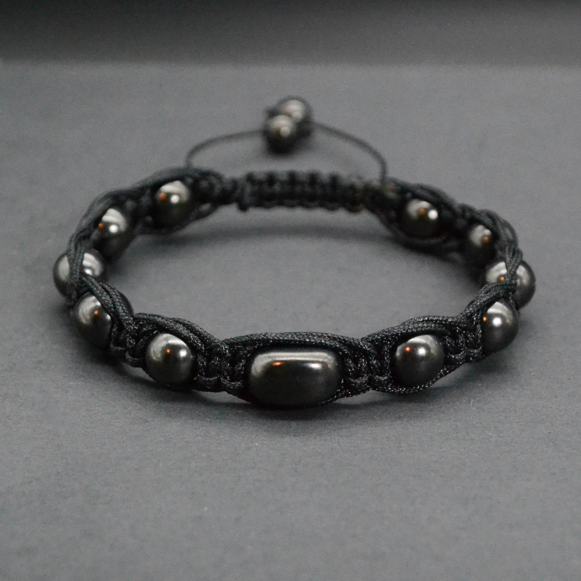 Shungite Bracelet for Men EMF 5g Protection Bracelet Adjustable Macrame ...