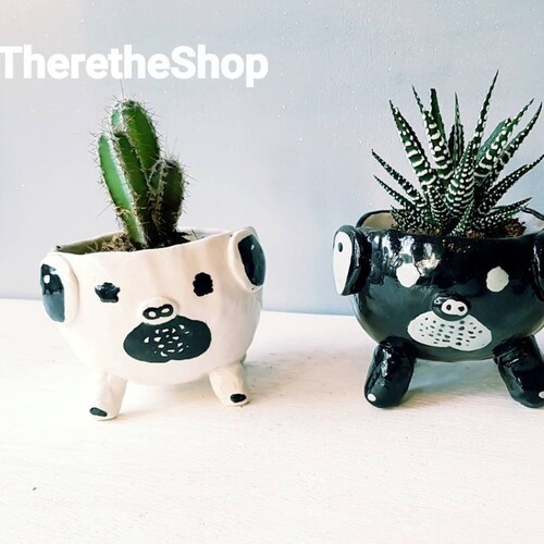 The Pug Friends Collection Handmade Ceramic Plant Pot - Etsy