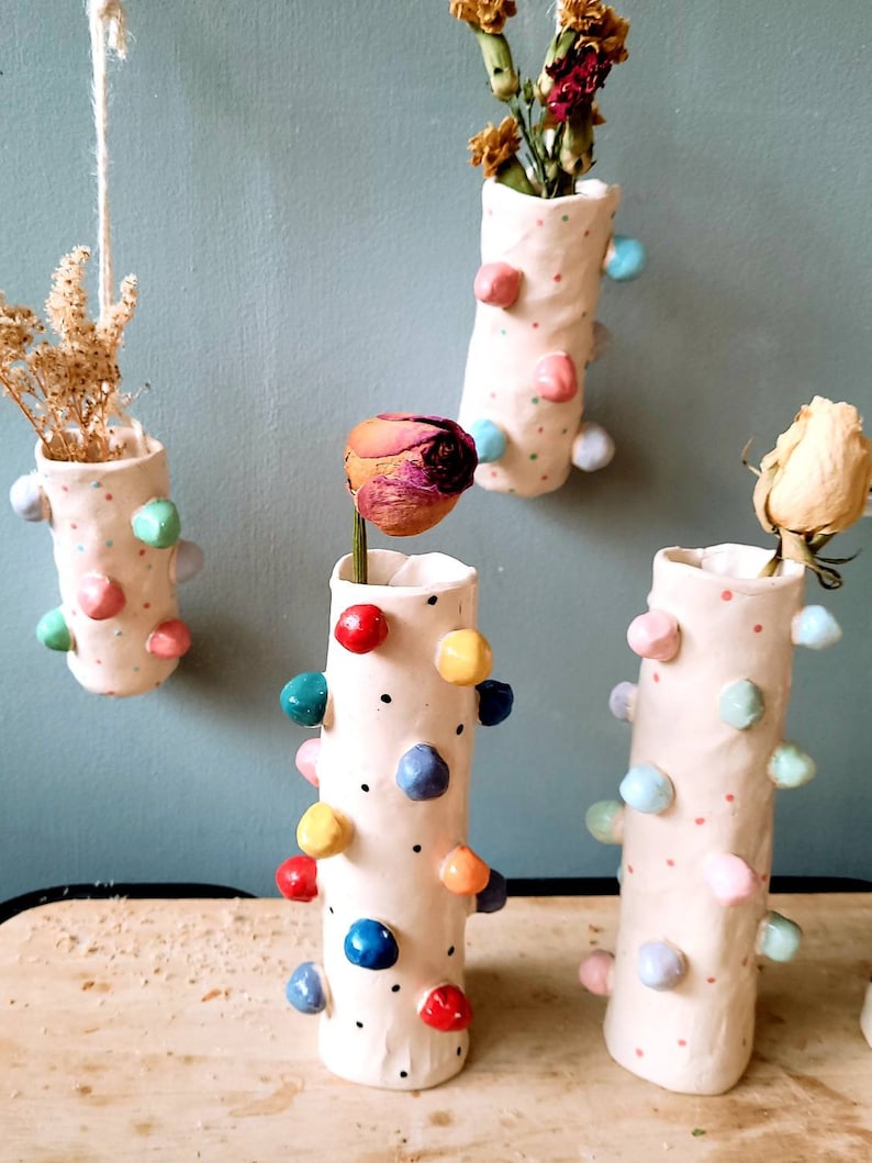 The Bobbly Vase Collection - Handmade Ceramic Vase, Home Décor ...