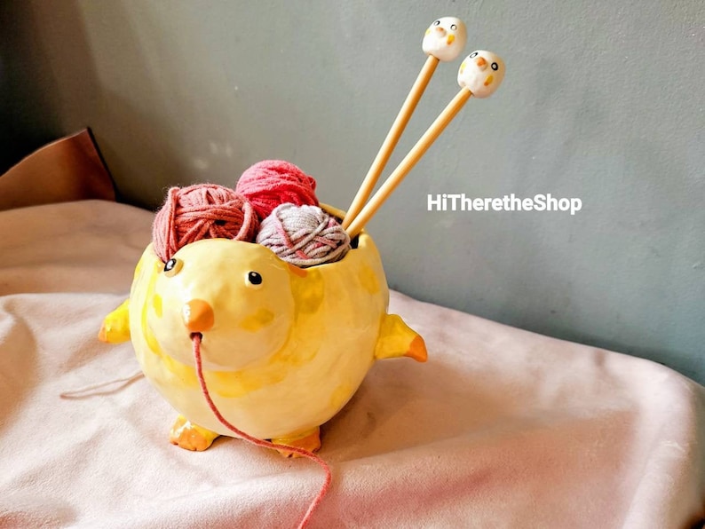 The Silly Chicken Yarn Bowl - Handmade Ceramic Yarn Bowl. Hand Pinched ...