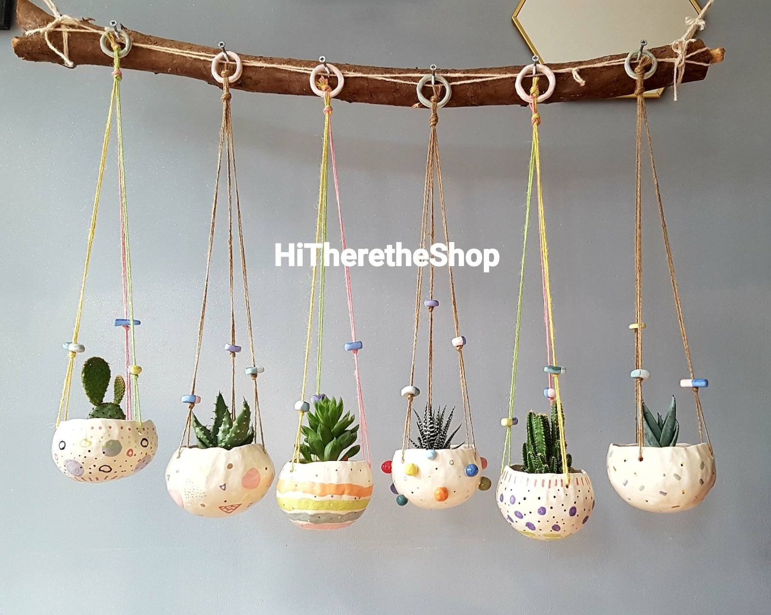 The Random Pots Collection - Handmade Ceramic Hanging Planters ...