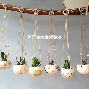 The Random Pots Collection - Handmade Ceramic Hanging Planters ...