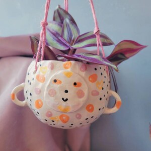 The Sun Babes Collection! Handmade Ceramic Hanging Plant Pot, Succulent ...