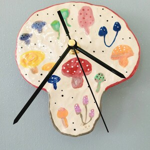 The Mushroom Magic Clock - the Uncannies Collection. Hand Made Ceramic ...
